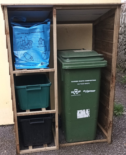 3 Tier Recycling & Single Wheelie - High Front Combo | Hide My Bin