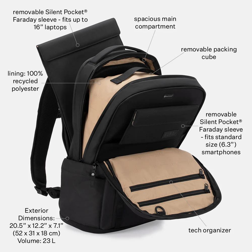Silent Pocket - E3 Faraday Backpack | Faraday Bags