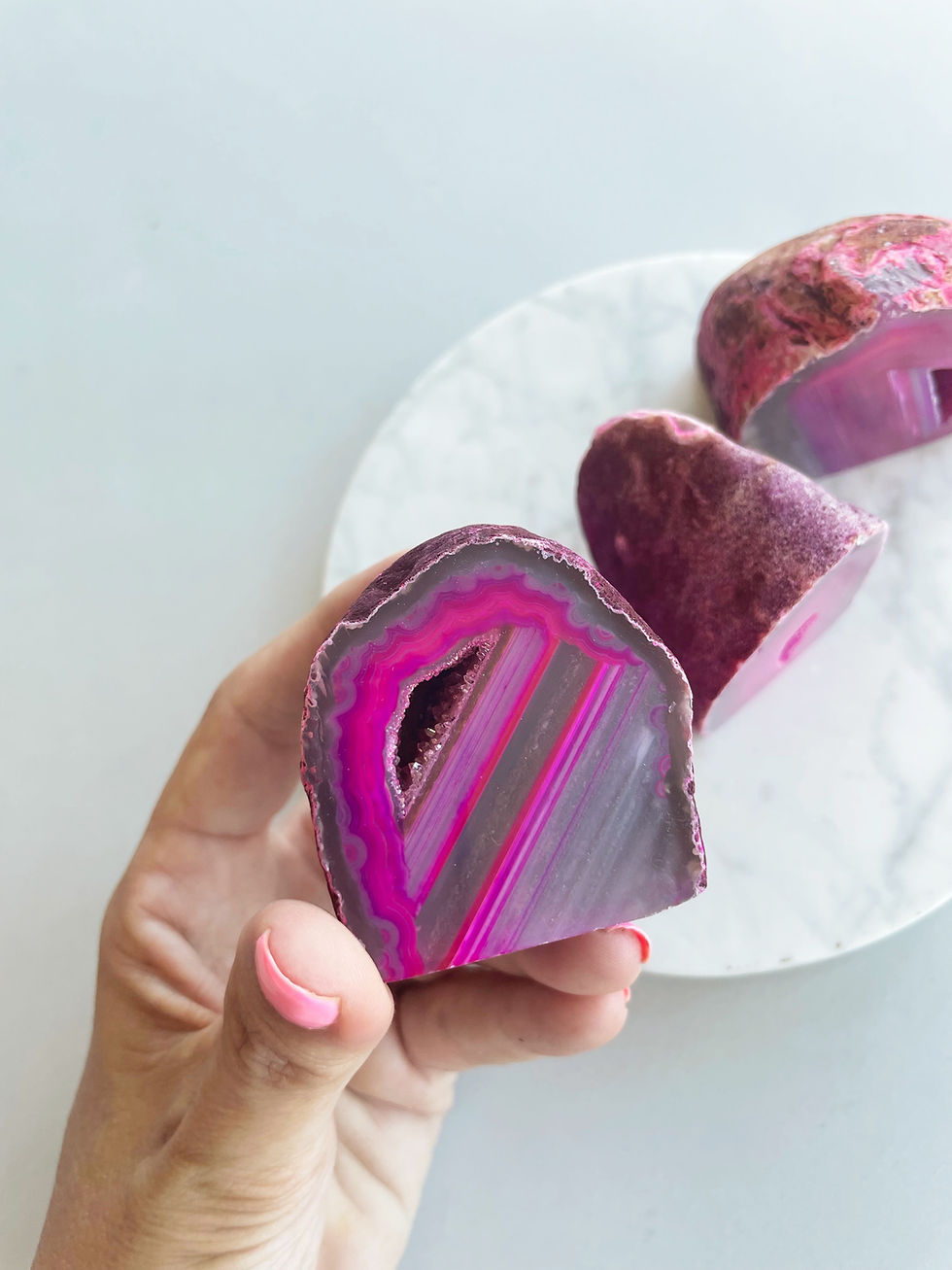 Pink Agate Geodes Small | Crystal Muse