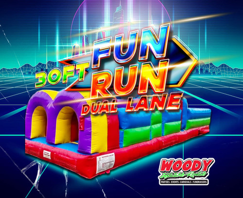 30ft Fun Run Obstacle Course | Woody Inflatables