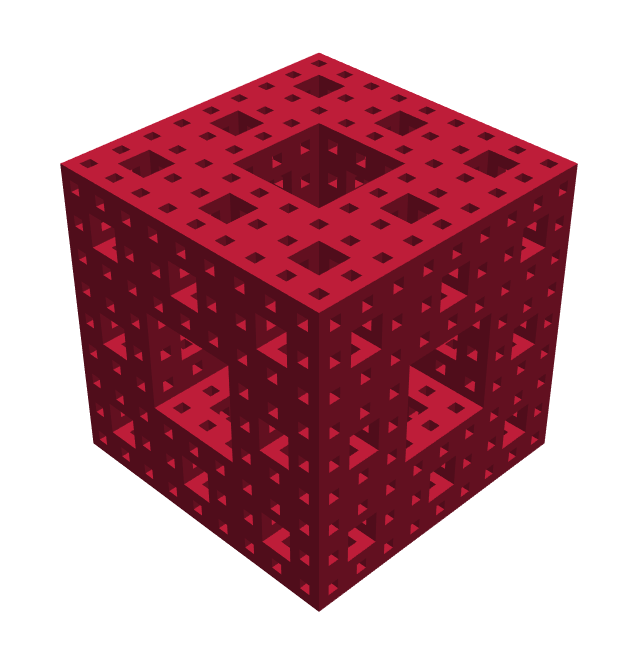 Fractal geometry (Menger sponge)