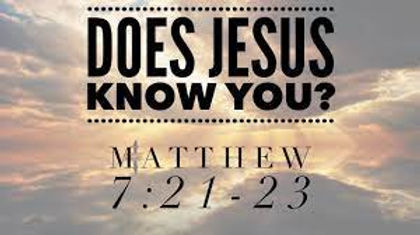 Does Jesus Know You?