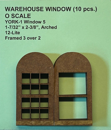 O Scale YORK-1 Window 5 1-7/32" x 2-3/8", 12-Lite, Framed 3 over 2 ...
