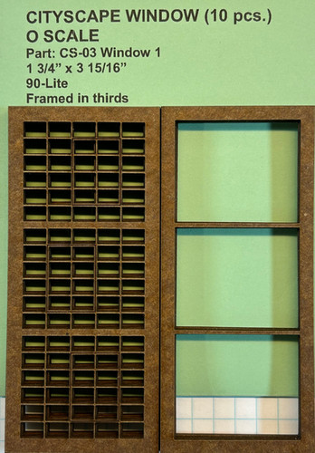 CS-03 Window 1: 1-3/4" x 3-15/16", 90-Lite, Framed in 1/3rds (10 pcs ...