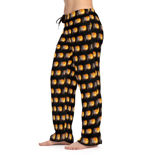 Halloween Vampire Bat and Pumpkin Jack o'lantern Pajama Pants ...