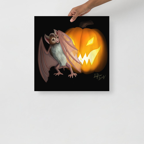 Halloween Vampire Bat Poster | Teighlor Made Studio