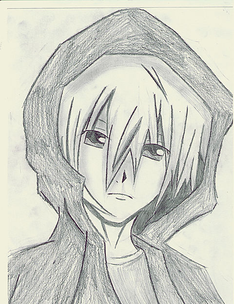 Boy In Hoodie Drawing