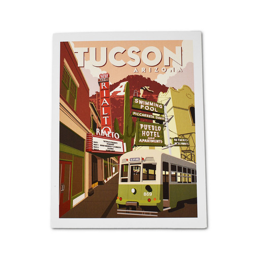 Card | Rialto Theatre (Pink) | Tucson | RetroTrek Gifts