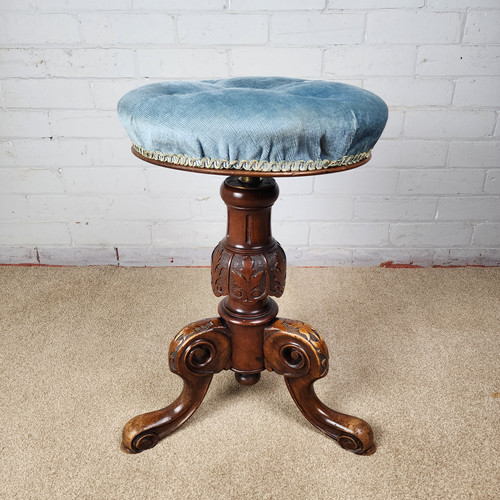 Victorian Mahogany Stool by JAS Shoolbred & Co. | M Cross Antiques