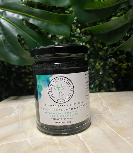 Witch Hazel + Charcoal Detoxifying Emulsified Sugar Scrub | JojoBeanja