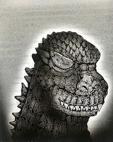 Godzilla Zen Meditation/ out for exhibit | JoelNakamura