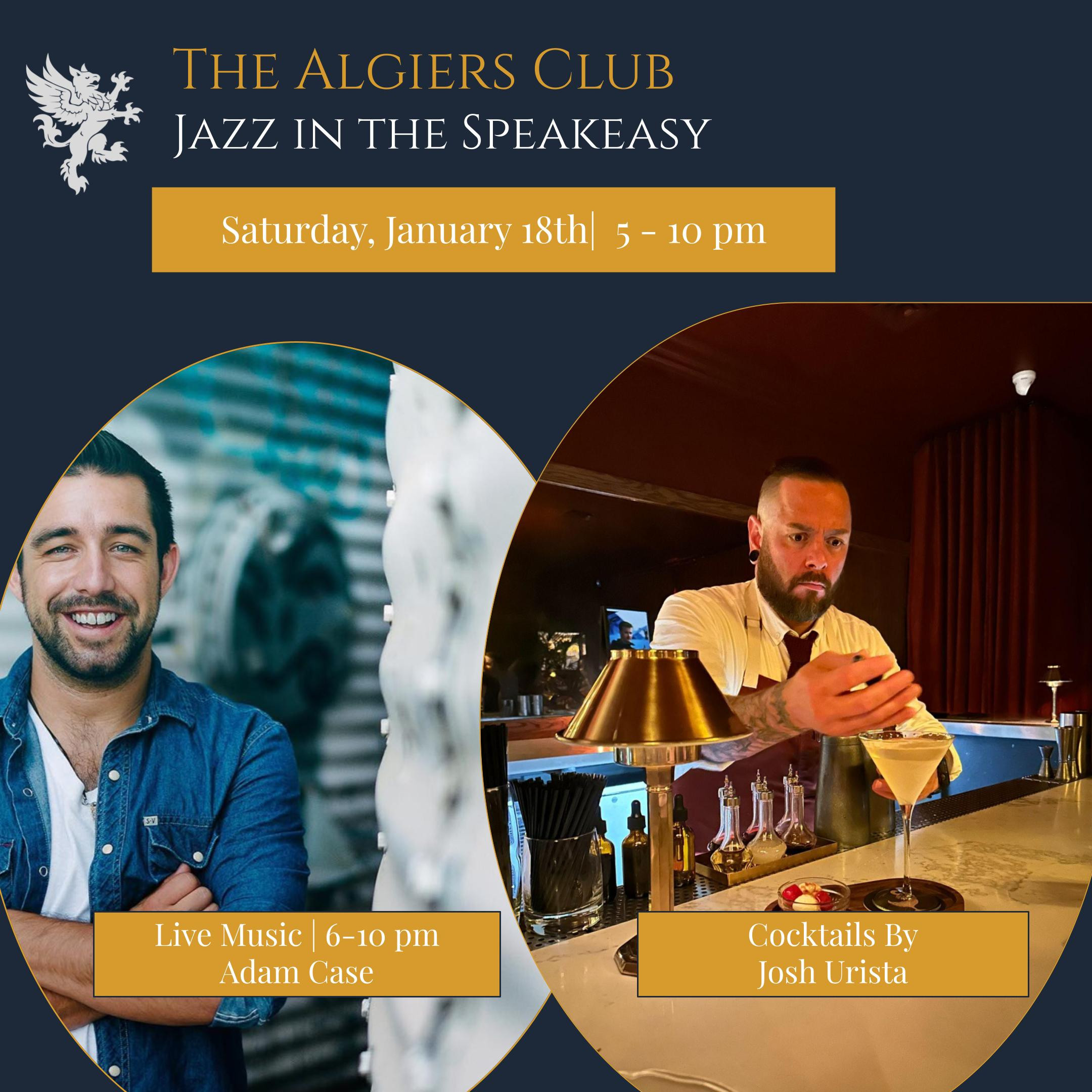 Live Music in the Speakeasy: Featuring Josh Urista and Adam Case | The ...