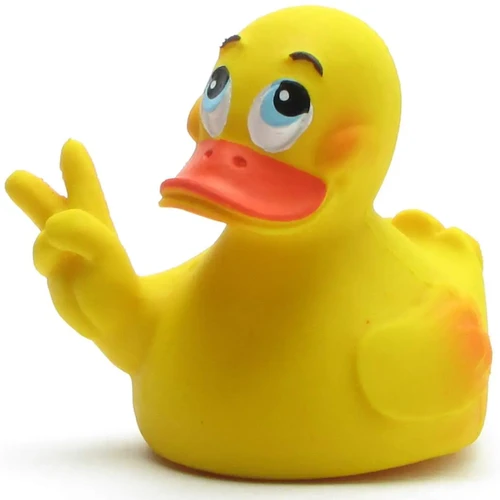 Peace Symbol Rubber Duck 100% Natural | Wicked Ducks