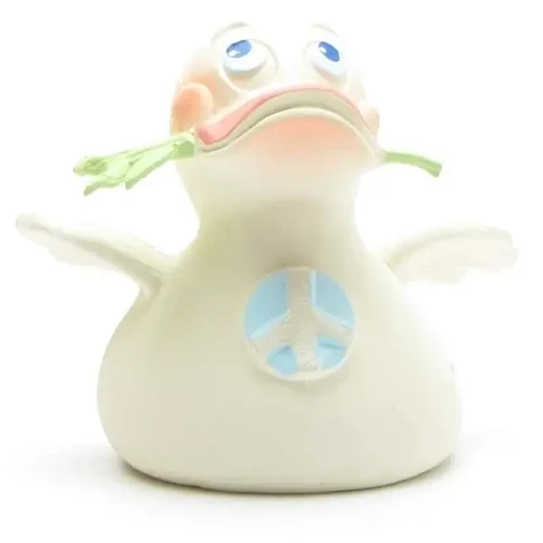 Peace 100% Natural Rubber Duck | Wicked Ducks