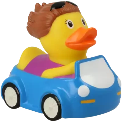 Car Driver Rubber Duck in Blue | Wicked Ducks