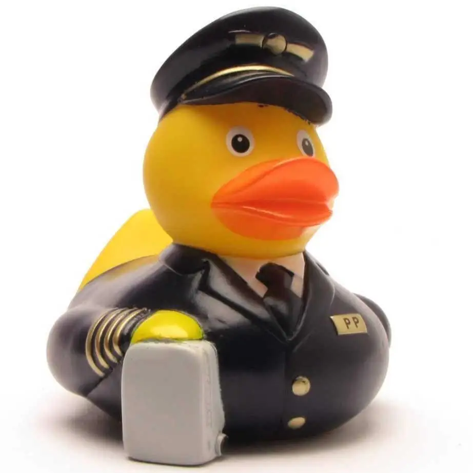 Pilot Rubber Duck (Black Uniform) | Wicked Ducks
