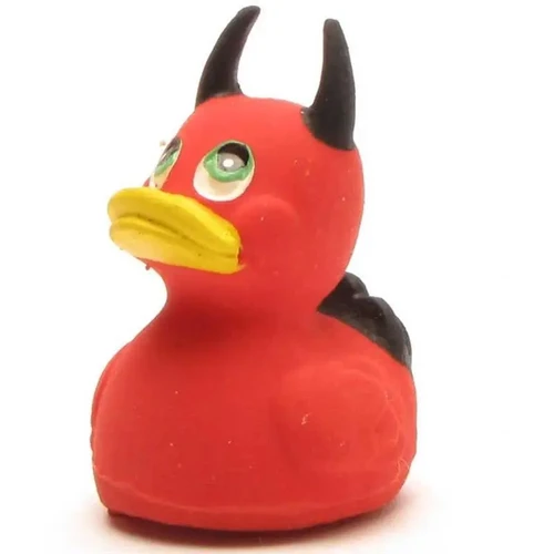 Red Devil - Mini 100% Natural Rubber Duck | Wicked Ducks