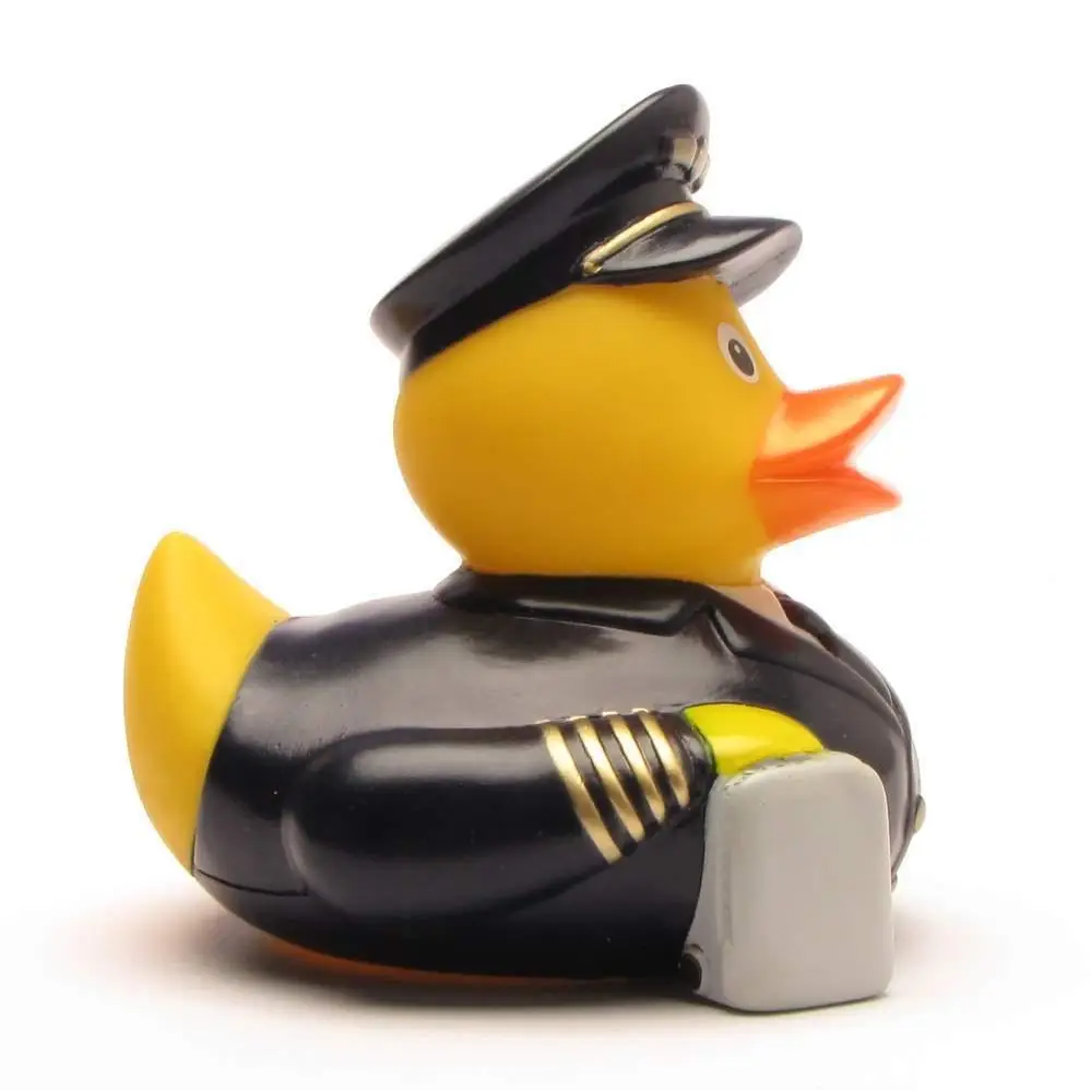 Pilot Rubber Duck (Black Uniform) | Wicked Ducks