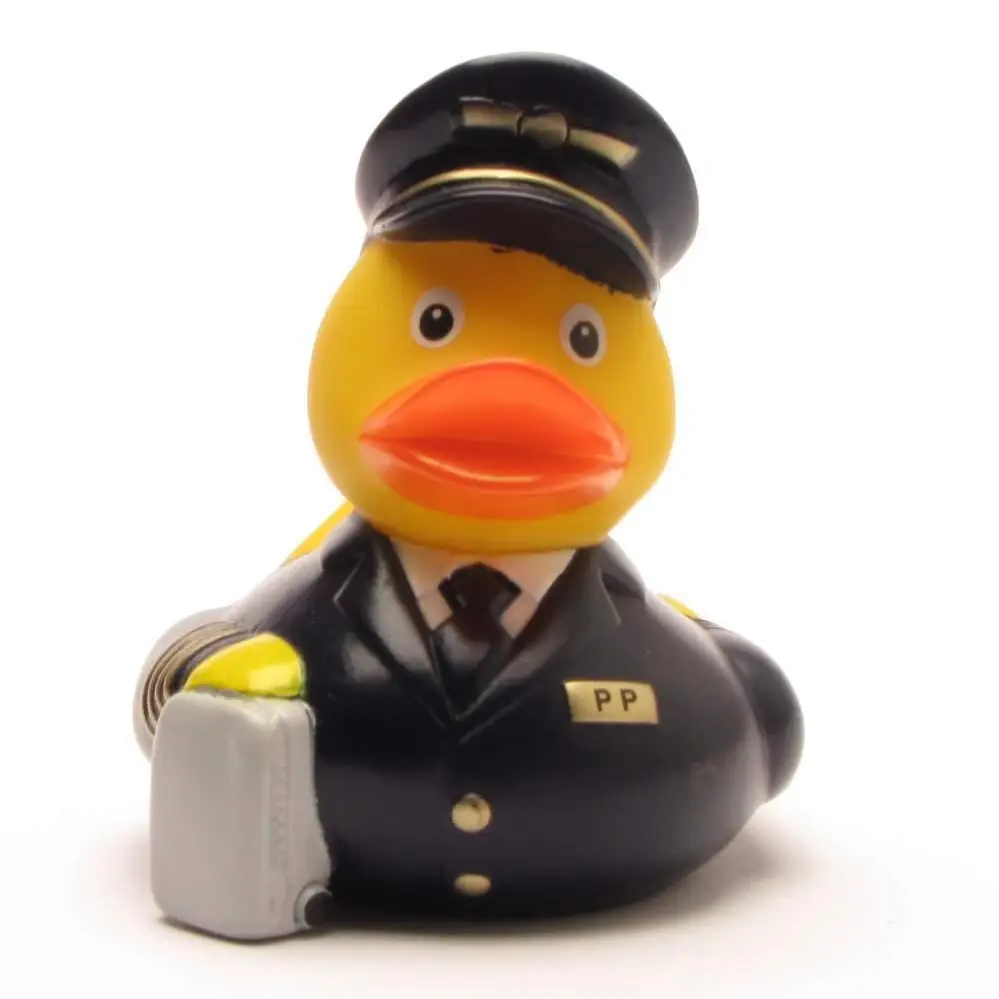 Pilot Rubber Duck (Black Uniform) | Wicked Ducks