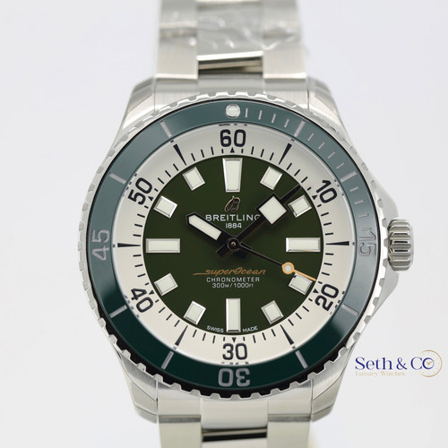 Breitling Superocean Automatic 44 Green Dial A17376A31L1A1 | Seth & Co ...
