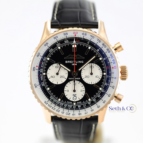 Breitling Navitimer B01 Chronograph 43 Rose Gold RB0138211B1P1 | Seth ...
