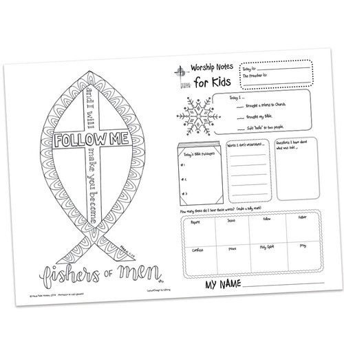 Children's Bulletin - Mark 1:14-20 | Visual Faith Min