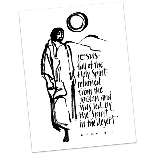 Luke 4:1 vs2 by Sally Beck | Visual Faith Min