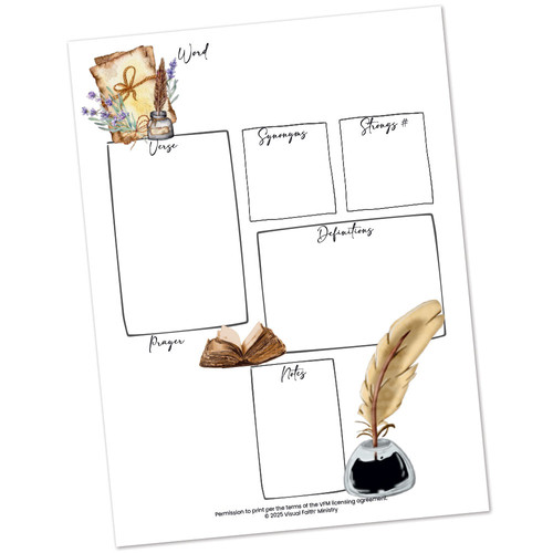 Word Study Template #4 | Visual Faith Min