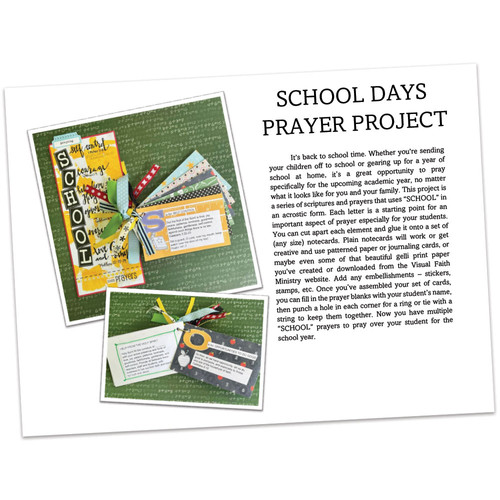 School Days Prayer Project by Karen Hunter | Visual Faith Min