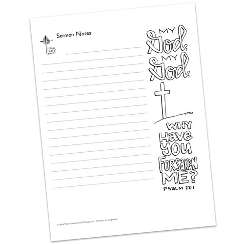Psalm 22:1 Sermon Notes HS - 7x8.5 | Visual Faith Min