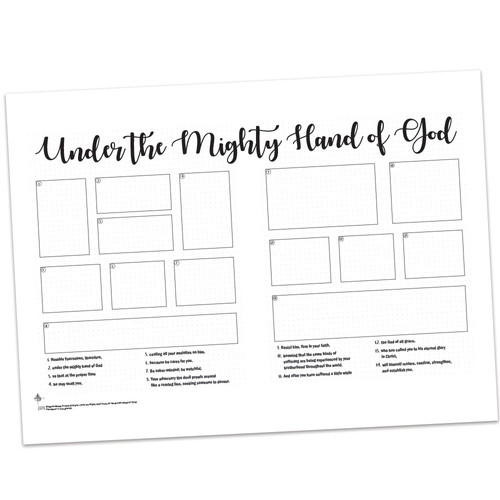 Under the Mighty Hand of God 11x17 Creative Response Sheet | Visual ...