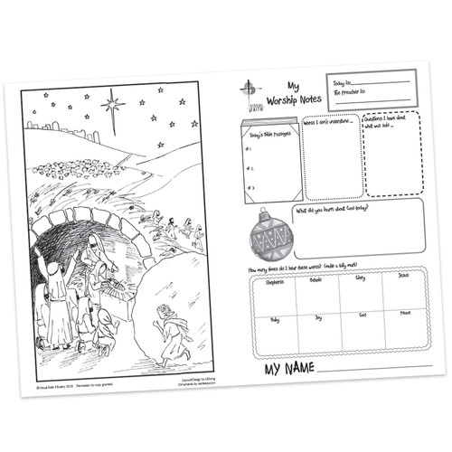 Children's Bulletin - Luke 2:18 | Visual Faith Min