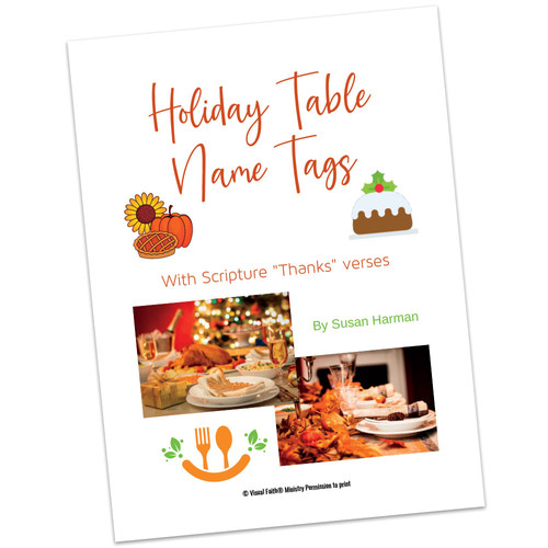 Holiday Table Name Tags Project by Susan Harman | Visual Faith Min