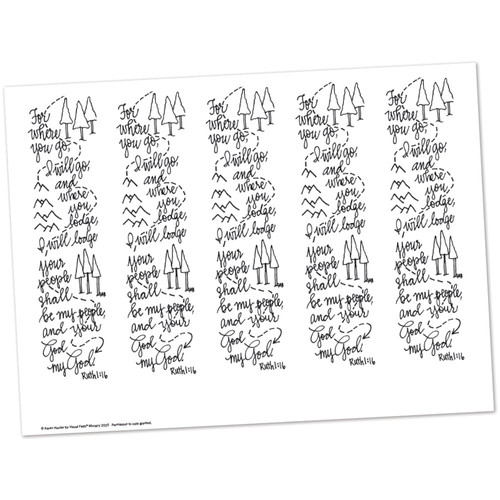 Ruth 1:16 Bible Margin by Karen Hunter | Visual Faith Min