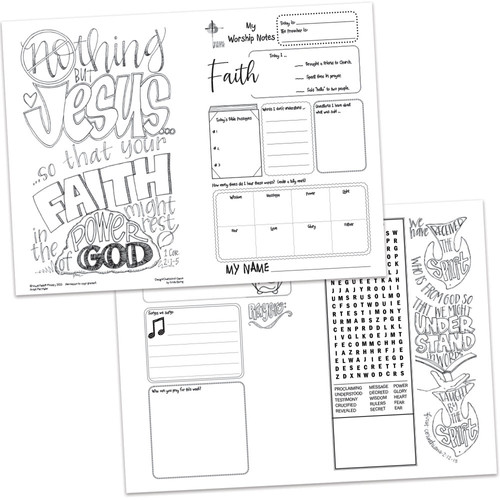 Children's Bulletin - 1 Corinthians 2:12-13 | Visual Faith Min