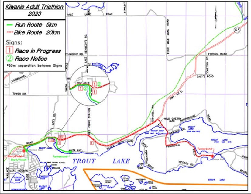 Triathlon Route Maps | kiwanis