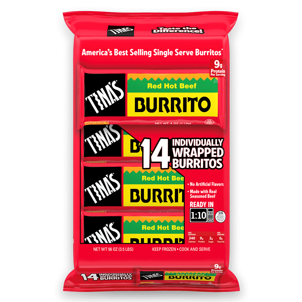 Red Hot Beef 14 Pack | Tina's Burritos