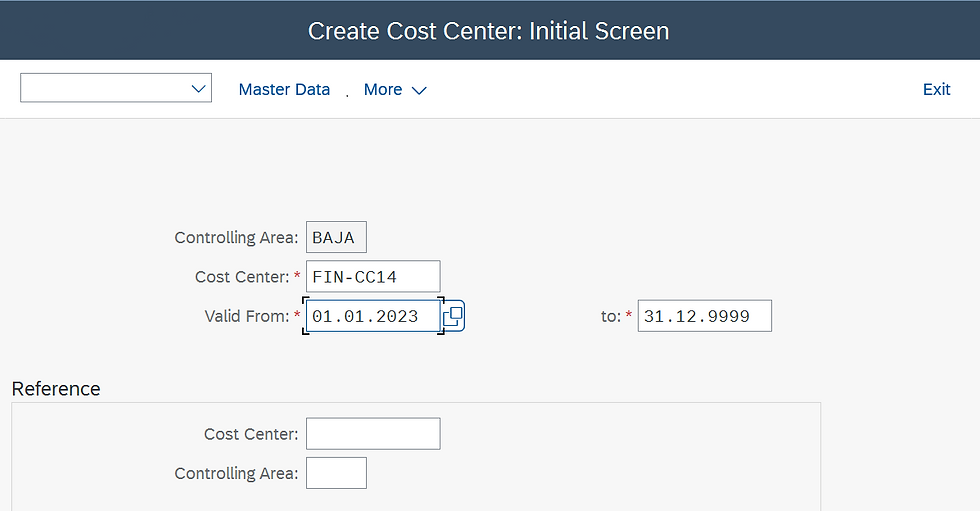 Cost Center in SAP