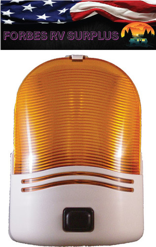 Omega RV Porch Light, Amber | Forbes RV Surplus