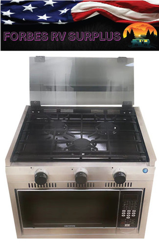 Lippert Greystone 24" RV Stove & Convection Microwave + Oven Range - 3 ...
