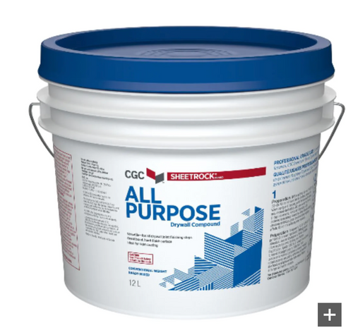 CGC Sheetrock All Purpose Drywall Compound, Ready-Mixed, 12 L Pail | L ...
