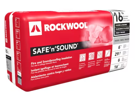 Rockwool 6" Safe 'n' Sound 16 inch O.C. For Floors & Ceilings | L ...