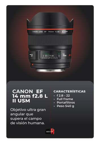 Canon EF 14mm f2.8 L USM II | www.espacioh.com.ar