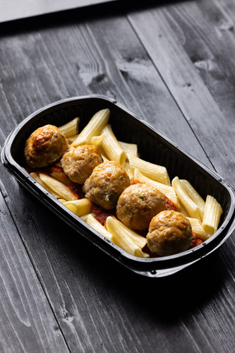 Turkey lean meatballs with pennes & tuscan tomato sauce, 380gr | GrillMan