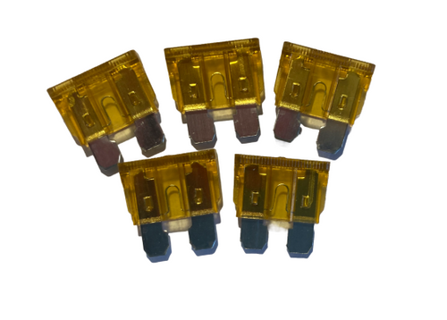 5 Amp Blade Fuse BEIGE - 5 Per Pack | caravan-megastore