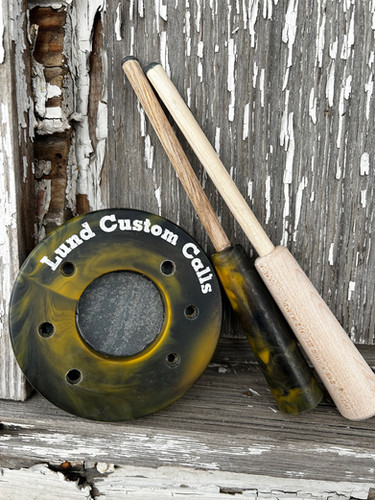 Gold/Black Swirl slate friction call | lundcustomcalls