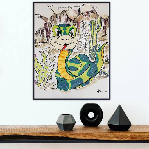 Felix the snake print | Brushed Script