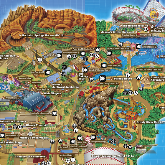 Mapa De La Aventura De California Ventura CA Mapa Impresión,