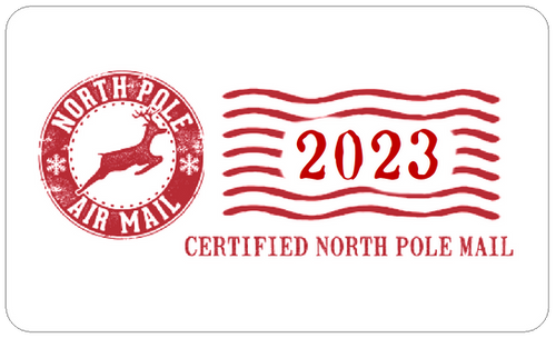 x21 Certified North Pole Mail Stamp Postmark Stickers | TLLC