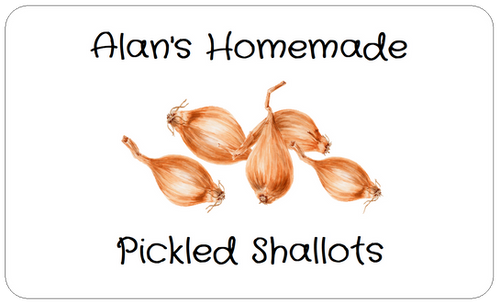 21 x HOMEMADE PICKLED SHALLOT STICKERS | Personalised Pickle Jar Labels ...